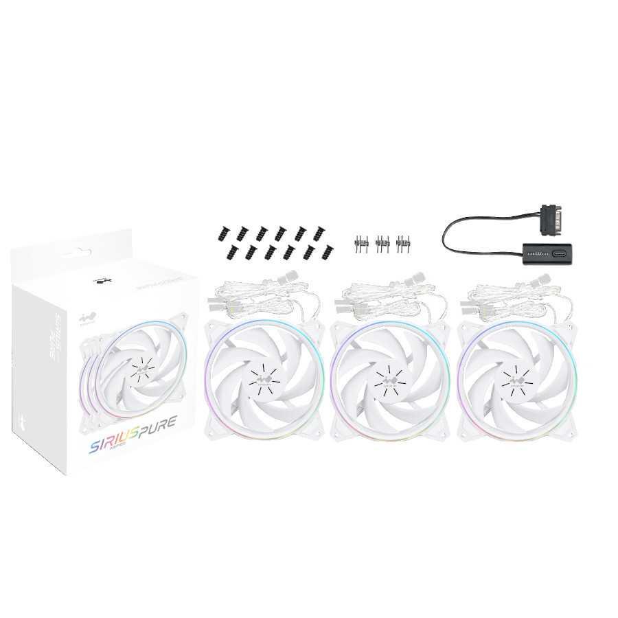Jual Inwin Sirius Pure Asp120 Triple Pack- 3 Fan White Argb Case Fan ...