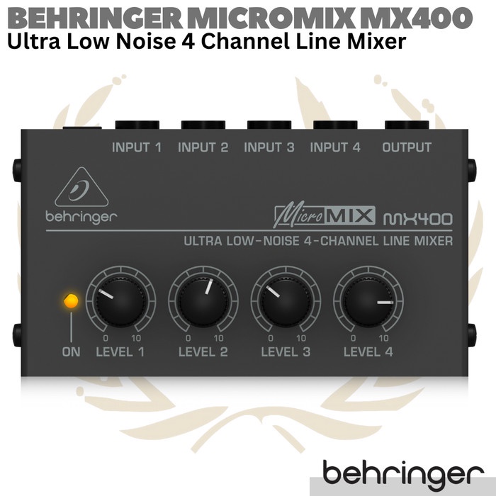 Jual BEHRINGER MICROMIX MX400 4 CHANNEL LINE MIXER MINI COMPACT ...