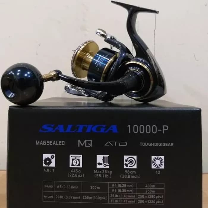 Jual Reel Spinning SALTIGA 10000 P/H 2020 BRAKE YOUR Record | Shopee Indonesia
