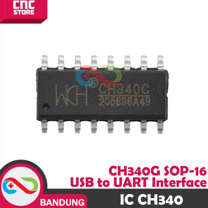 Jual IC CH340 SMD CH340G USB SERIAL TTL UART RS232 CHIP CH 340 SOP16 | Shopee Indonesia
