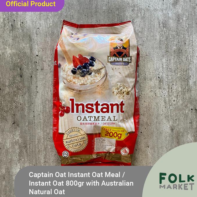 Jual best produk] Captain Oat Instant OatMeal / Havermout Instant 800gr ...