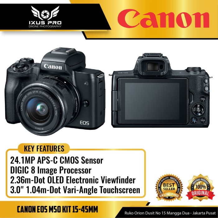Jual Canon Eos M50 Kit 15-45mm | Shopee Indonesia