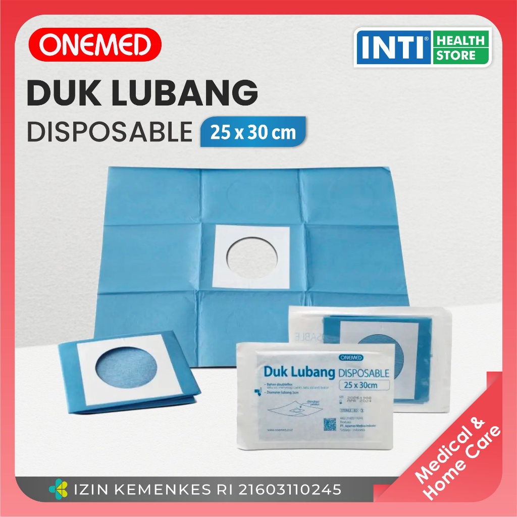 Jual Onemed | Duk Lubang Sterile 25 CM x 30 CM | Duk Lubang Disposable ...