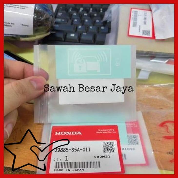 Jual [SBJ] STICKER STIKER LABEL IMMOBILIZER & SECURITY HONDA JAZZ RS ...