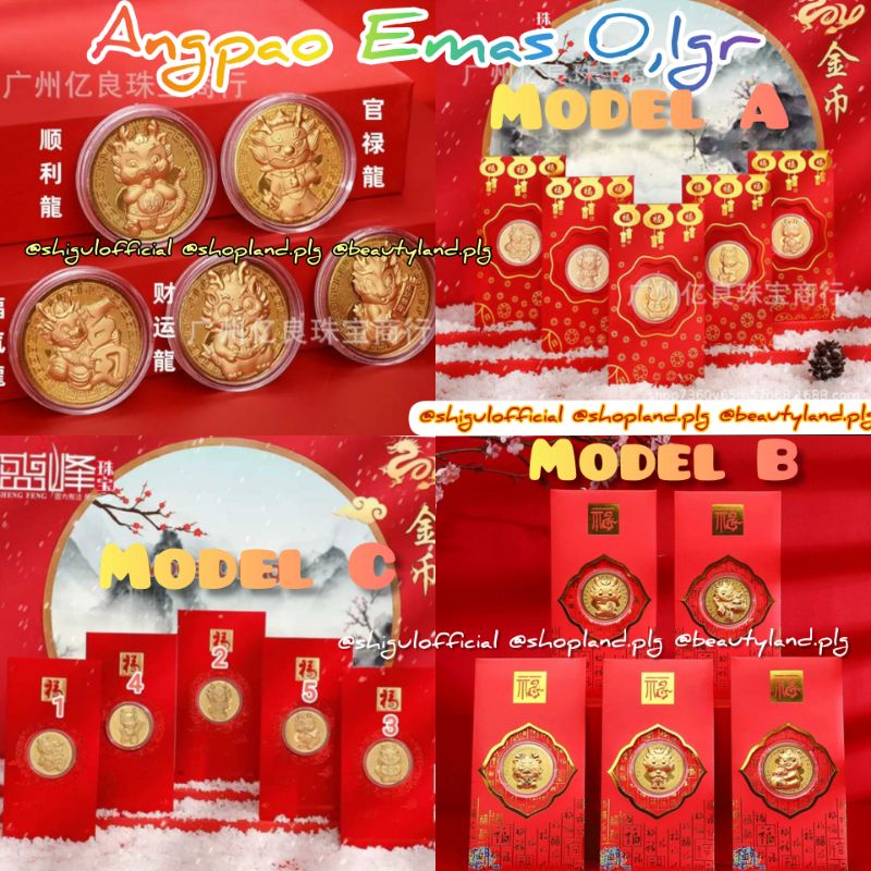 Jual Angpao Gold Angpao Emas 24k Shio Naga Dragon 2024 Imlek au999 ...