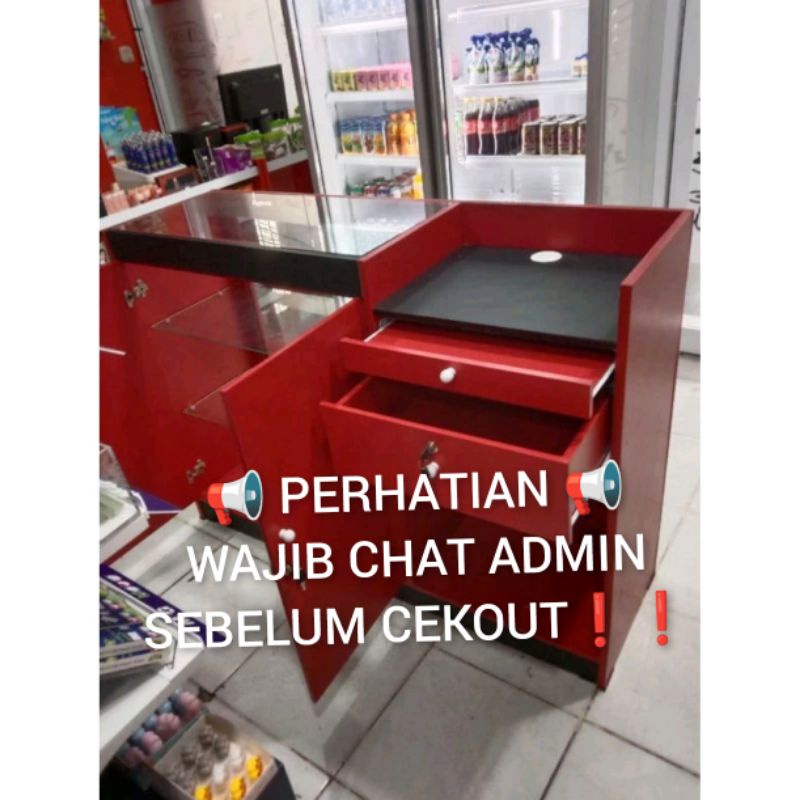 Jual MEJA ETALASE TOKO / ETALASE KONTER / MEJA KASIR / MEJA KACA / MEJA ...