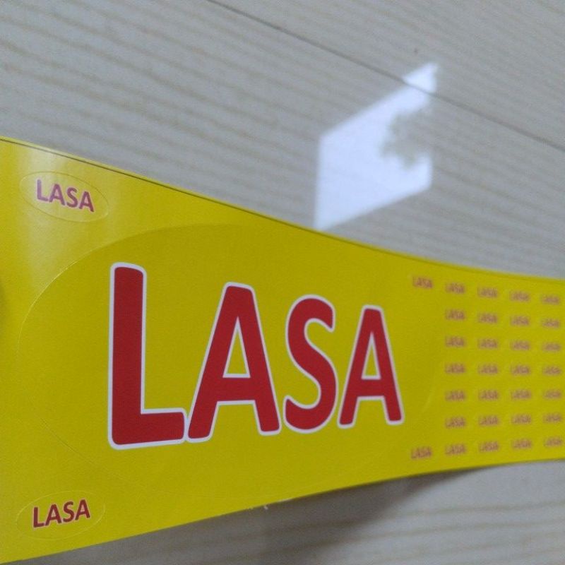 Jual stiker label lasa oval besar kecil | Shopee Indonesia