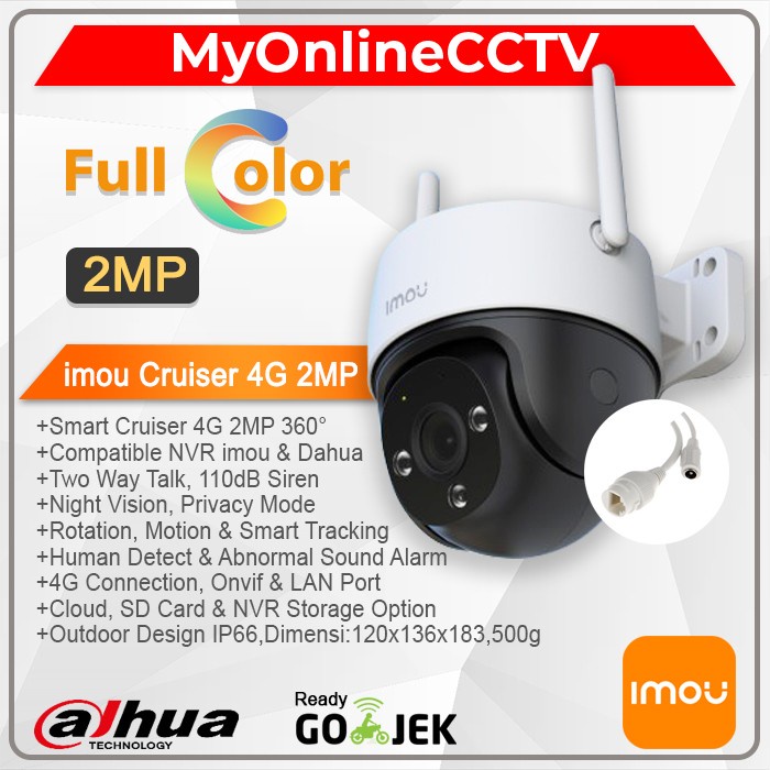 Jual IMOU CRUISER 4G IPC-S21FTP-0360B CAMERA CCTV COLOR NIGHT 2MP 2 WAY | Shopee Indonesia