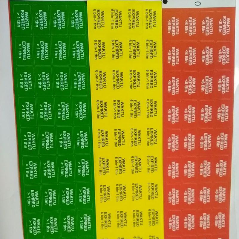 Jual stiker label waktu expired paketan | Shopee Indonesia