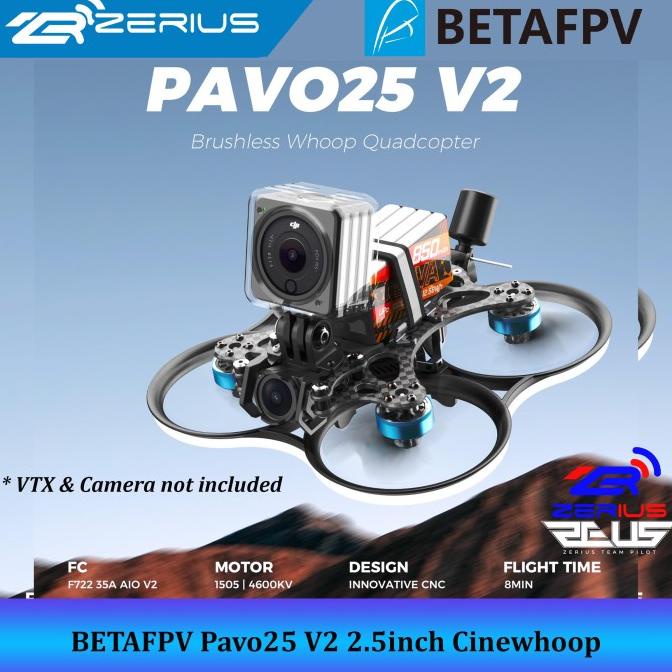 Jual BETAFPV Pavo25 V2 4S 2.5inch Cinewhoop with LED, no VTX Camera ...
