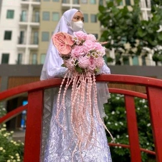 Jual CUSTOM Hand Buket pernikahan lamaran wedding cascade handbouquet ...