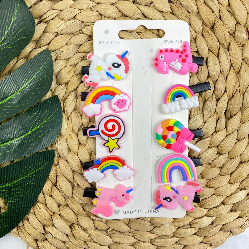 Jual HC Jepit Rambut Anak Perempuan Lucu 10 in 1 Jepitan Rambut Fashion ...