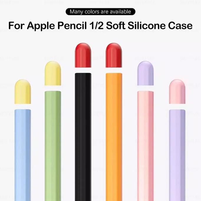 Jual apple pencil full silicone case free tip nib cover for gen 1 & gen ...