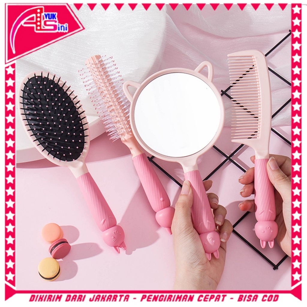 Jual AS Sisir Roll Rambut Karakter Lucu Cermin Rias Makeup Portable ...
