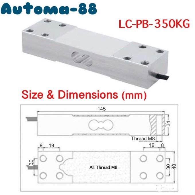 Jual Loadcell 350Kg Load Cell 350 Kg Sensor Timbangan Digital Weighing ...