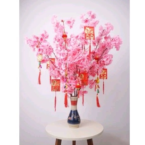 Jual Pohon Imlek ukuran 70Cm / Pohon Angpao / Bunga Sakura / Meihua ...