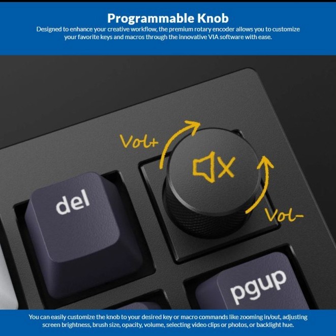 Jual NEW KEYCHRON Q1 QMK 75% BAREBONE KNOB VERSION CUSTOM MECHANICAL ...