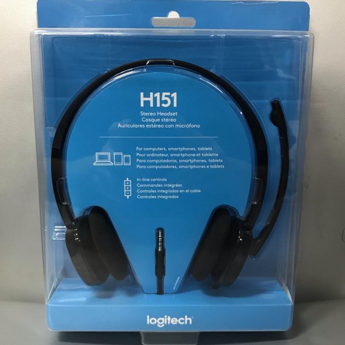 Jual Headset Logitech H151 Stereo Headphone with Mic Jack Audio 1 ...