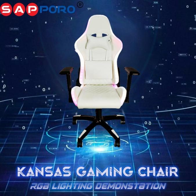 Jual KANSAS - Kursi Gaming RGB Light 4D Armrest | Shopee Indonesia