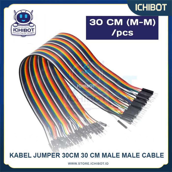 Jual Kabel Jumper 30cm 30 cm Male Male Cable Arduino Harga per Pcs Biji ...