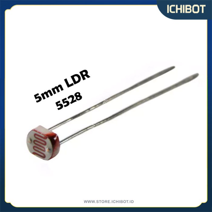 Jual LDR 5mm Light Dependent Resistor Photoresistor Sensor | Shopee ...
