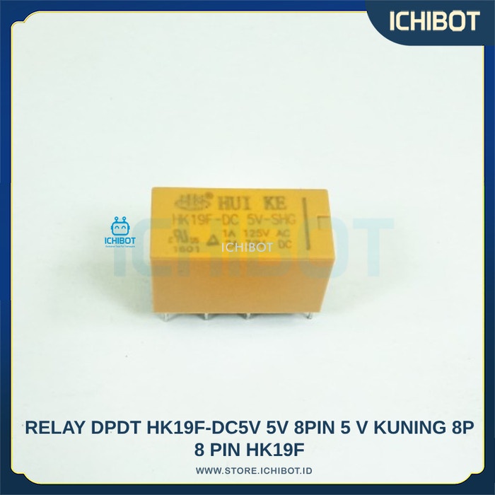 Jual Relay DPDT HK19F-DC5V 5V 8Pin 5 V Kuning 8P 8 Pin HK19F | Shopee ...