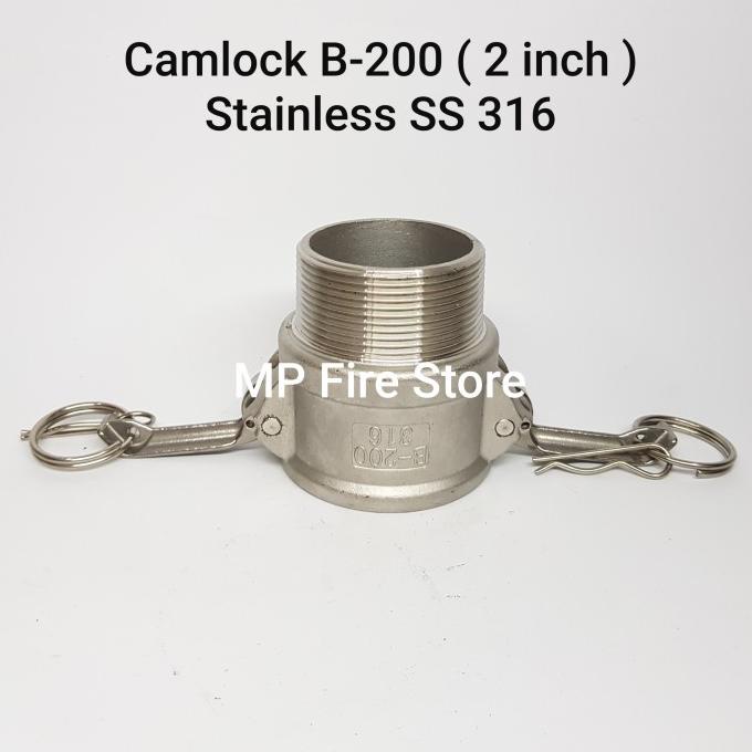 Jual Camlock Stainless Ss 316 Type B 200 2" ( 2 Inch) Quick Coupling B200 | Shopee Indonesia
