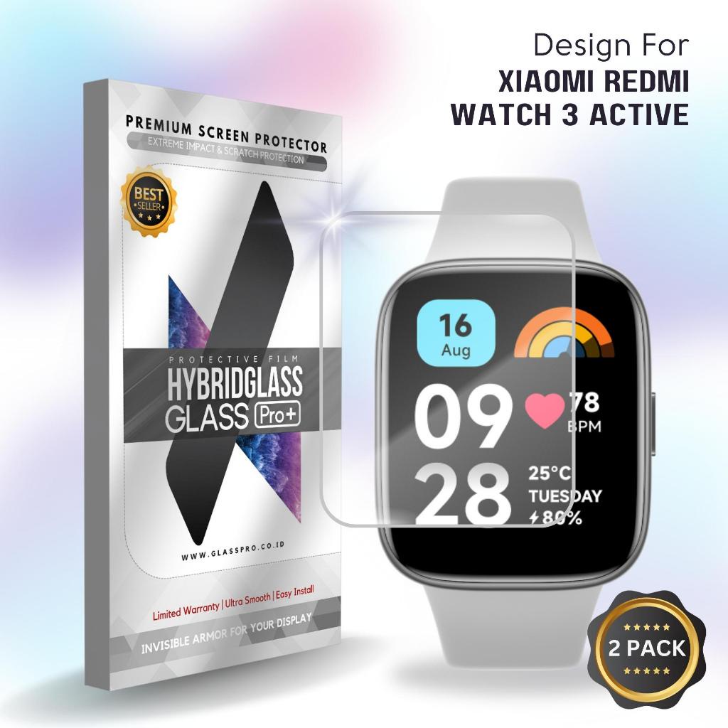 Jual Hybrid Glass Xiaomi Redmi Watch 3 Active Full Cover Premium Anti Gores Hydrogel Screen ...