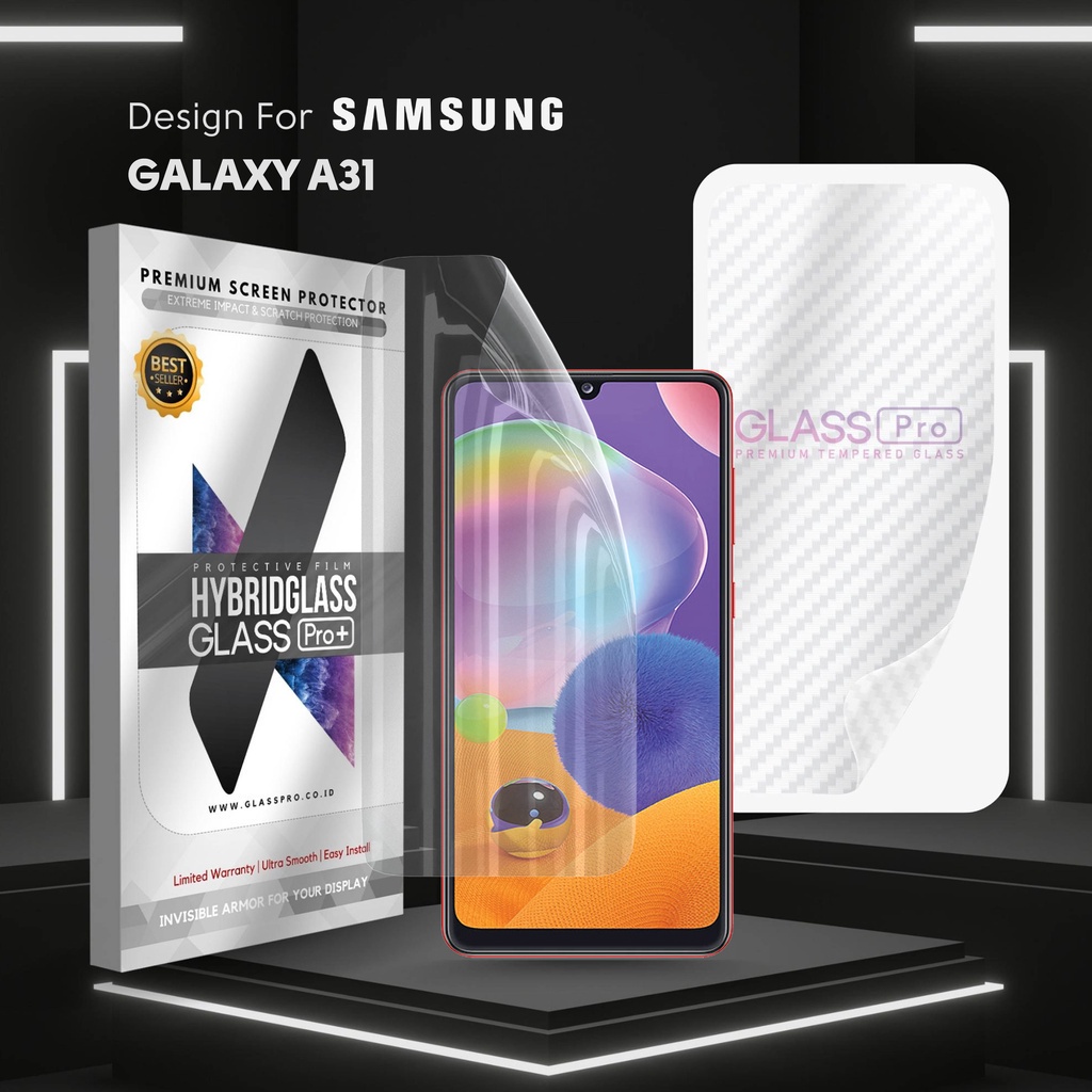 Jual Hybrid Glass Premium Anti Gores Hydrogel Samsung Galaxy A31 Full ...