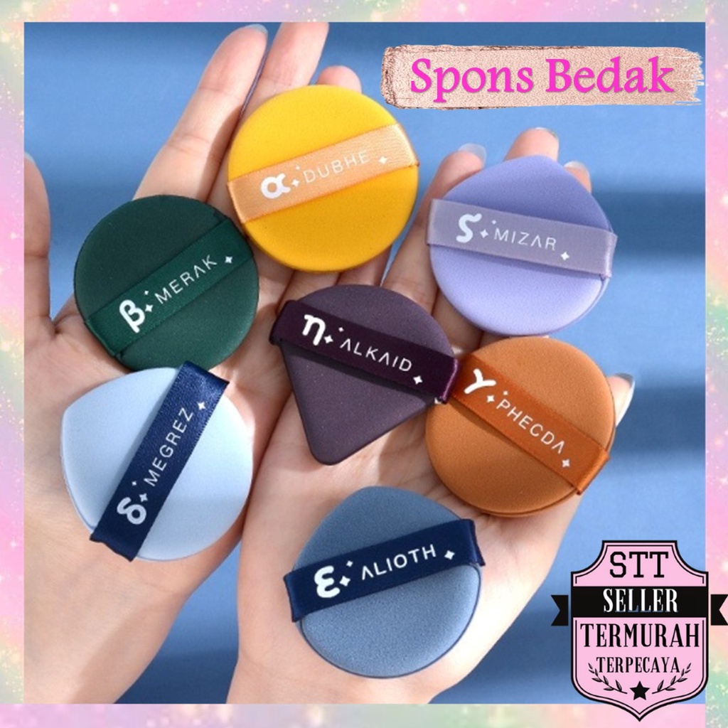 Jual STT Spons Bedak Tabur Bentuk Bulat Beauty Powder Puff Foundation ...