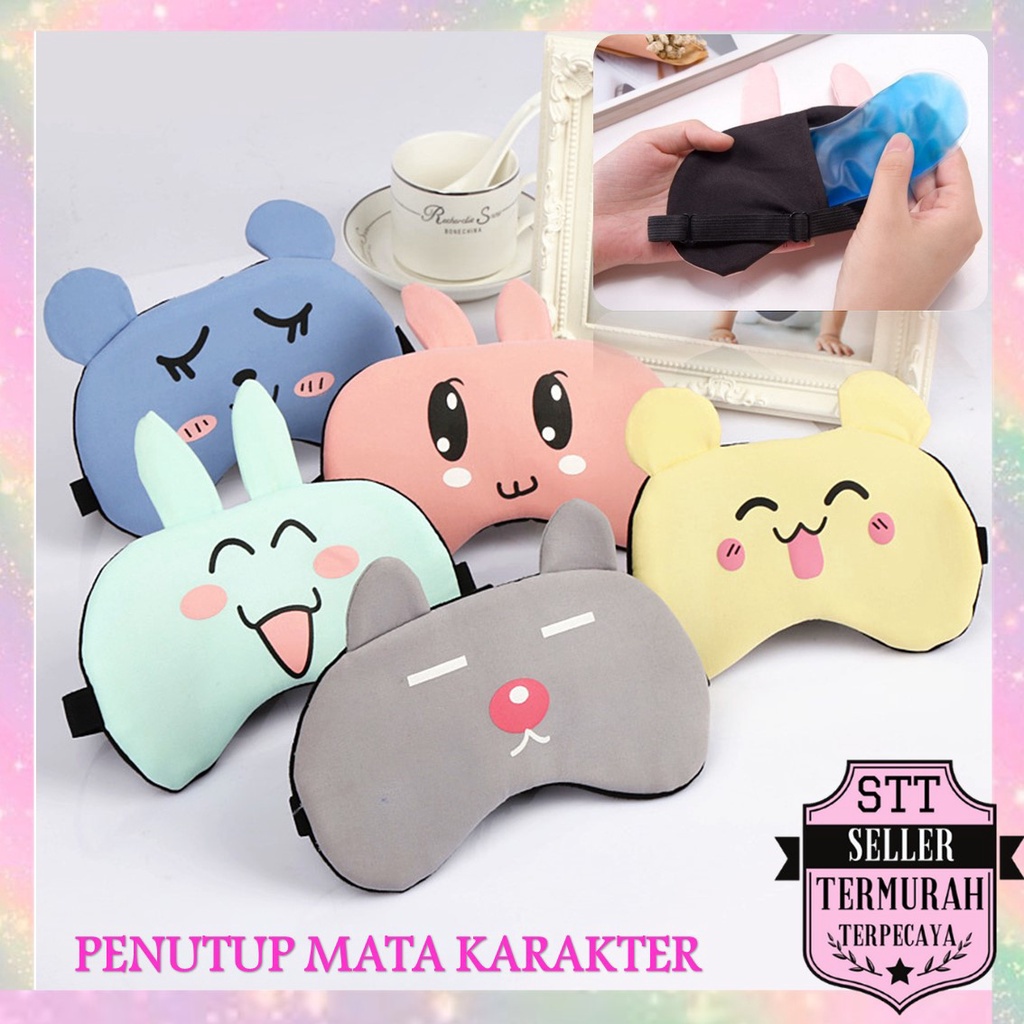 Jual STT Penutup Mata Karakter Lucu Sleep Mask Travel Cooling Gel Adem ...