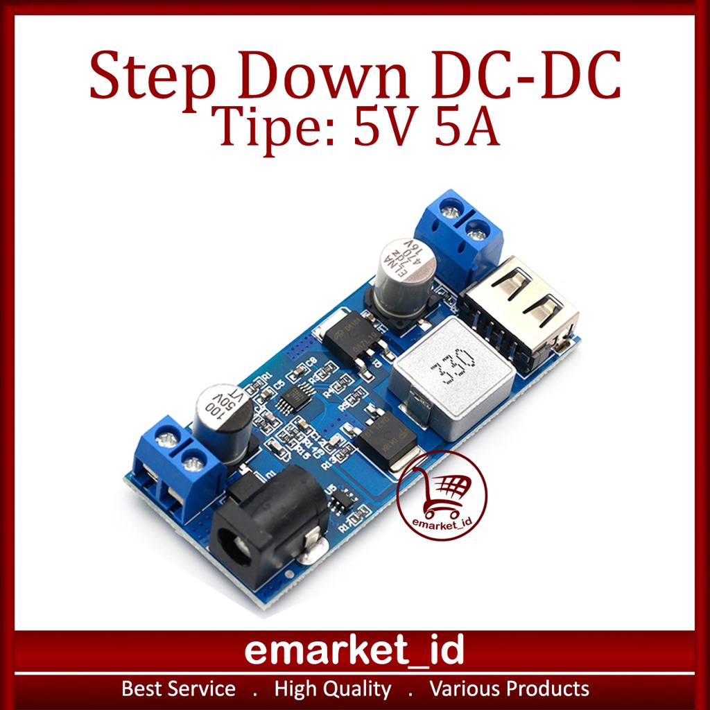 Jual Step Down DC-DC 5V 5A XY-3606 / Super Stepdown 24V 12V to 5V LM2596S Buck Converter Modul ...