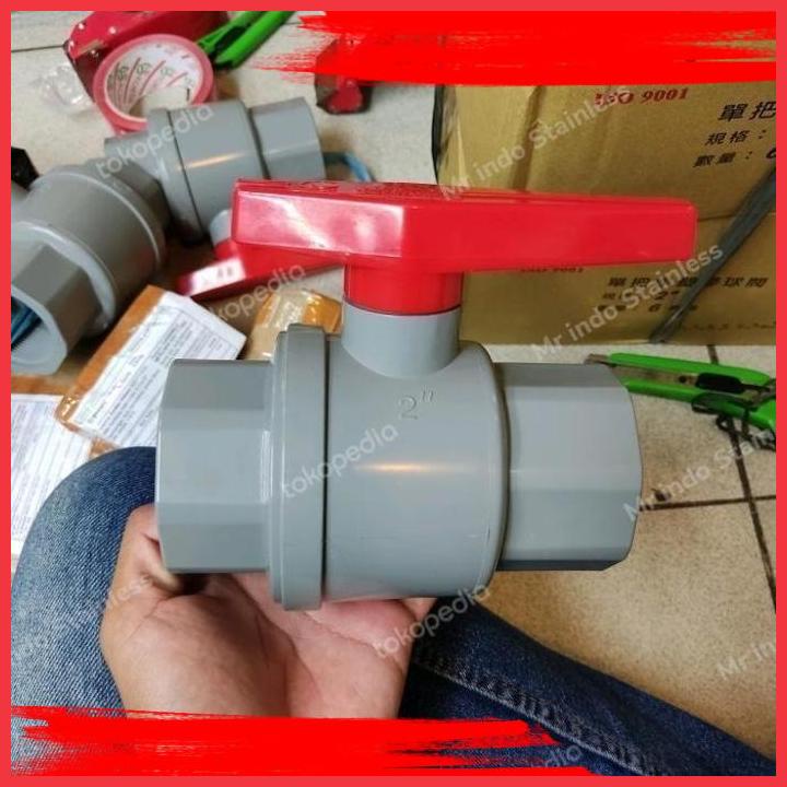 Jual (MRI) BALL VALVE PVC 4"INCH DRAT | Shopee Indonesia