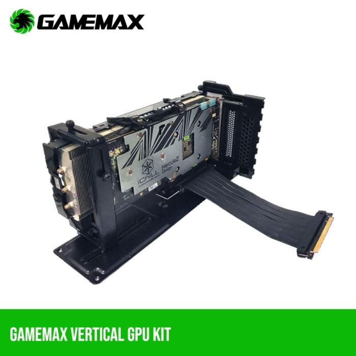 Jual GAMEMAX VERTICAL GPU KIT WITH RISER CABLE AND VGA GPU HOLDER ...