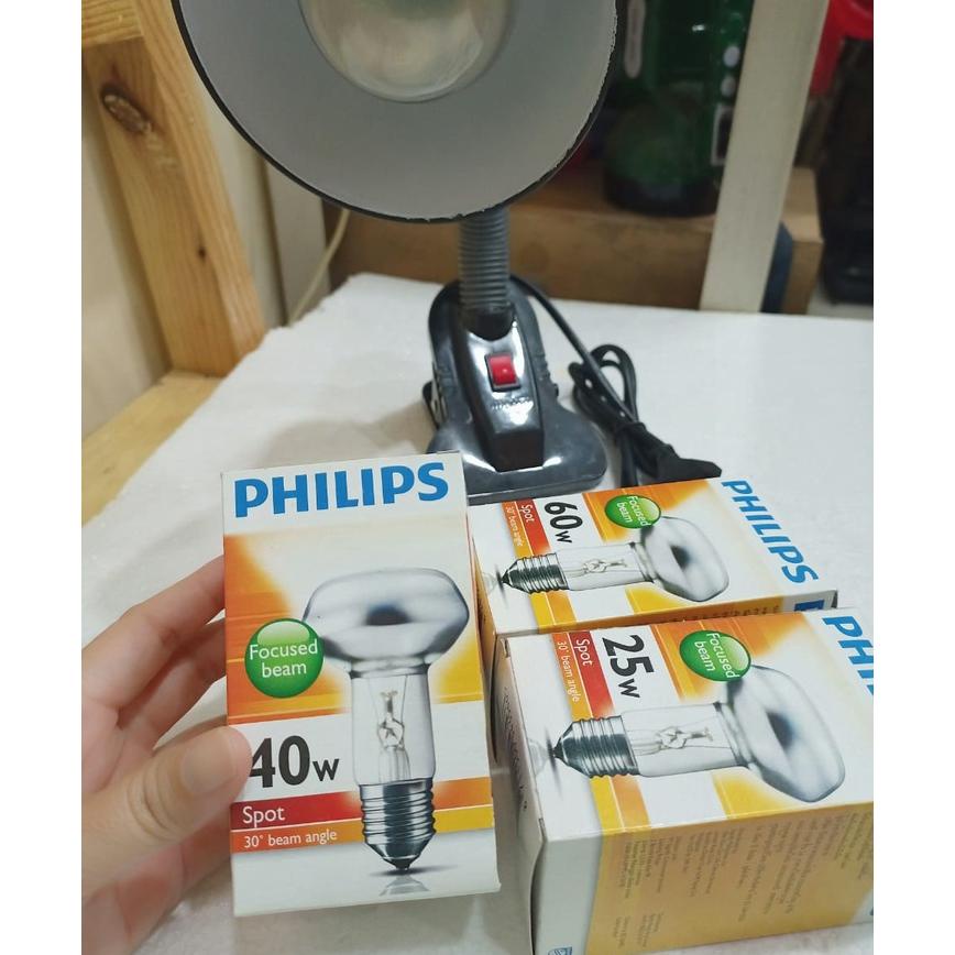 Jual Lampu Ghangat Philips Spot 40 Watt + Fitting Sorot Jepit Kabel 140 ...