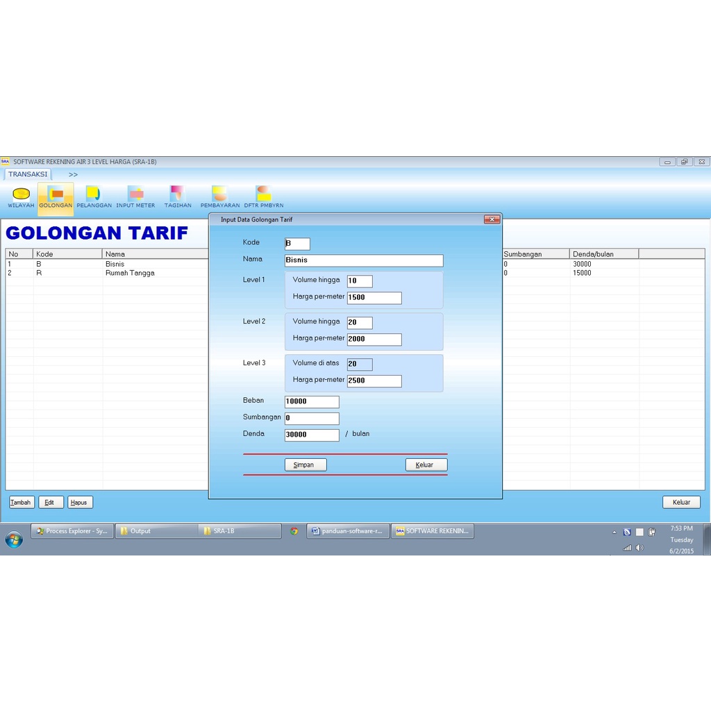 Jual SOFTWARE REKENING AIR (SRA-1B ASRAB) | Shopee Indonesia