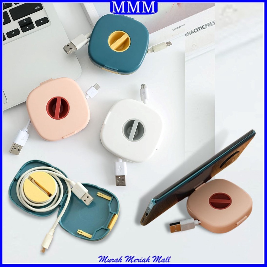 Jual MMM Kotak Penyimpanan Kabel Data Plus Holder Standing Handphone ...