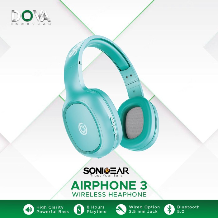 Jual Headset Bluetoth SonicGear Airphone 3 Wireless Headphone | Shopee ...