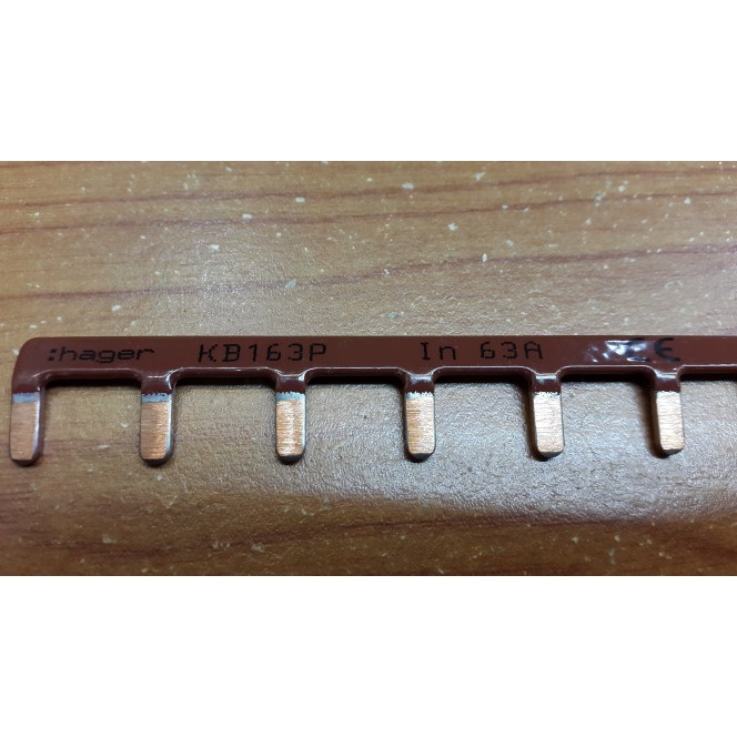 Jual Busbar Mcb 1 Phase Brown Insulation Hager 13 Modul Kb163P / Rel ...