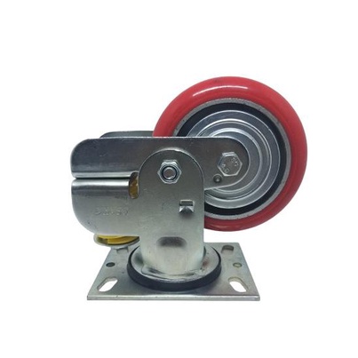 Jual Roda Troli Roda Trolley Roda Pu Heavy Duty Osaka 8 Inch Plat Hidup ...