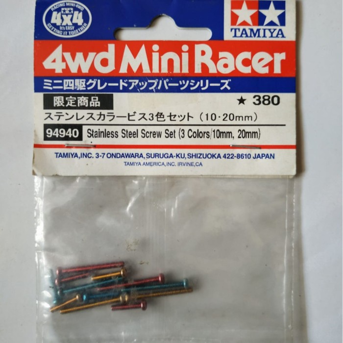 Jual Tamiya 94940 Stainless Steel Screw Set (3 colors/10mm, 20mm ...
