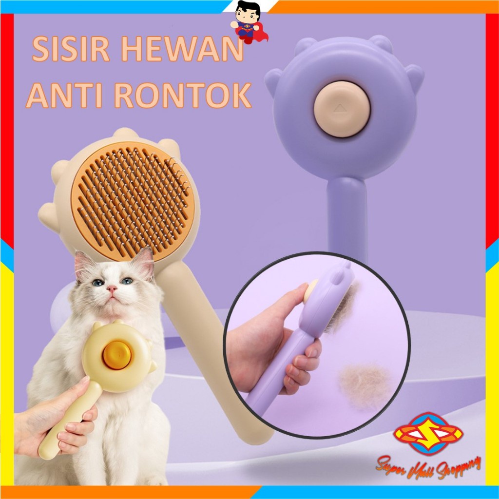 Jual SMS Sisir Kucing Anjing Otomatis Sisir Bulu Hewan Peliharaan Anti ...