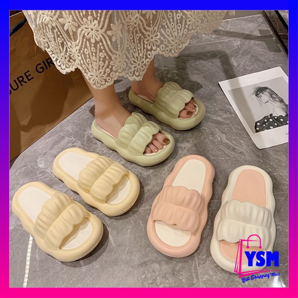 Jual YSM Sandal Selop Wanita Cute Cloud 6848 Sendal Rumahan Model Awan ...