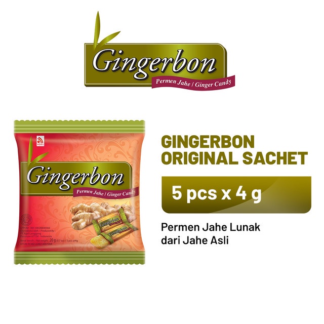 Jual GINGERBON Original 1 Sachet (5 x 4 gr) | Shopee Indonesia