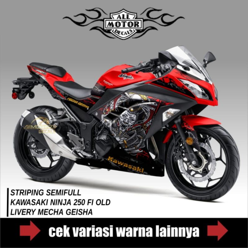 Jual Striping Semifull Ninja 250 Fi Old Livery Mecha Geisha / Stiker ...