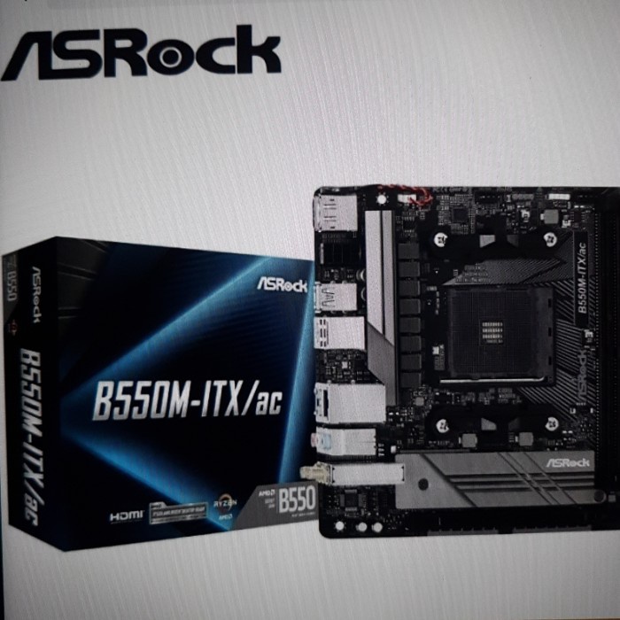 Jual Motherboard ASROCK B550M ITX/AC AM4 Mini ITX Ryzen AMD Mobo ...