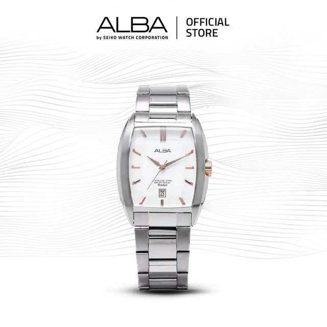 Jual Alba Prestige Jam Tangan Pria Tank AS9785 / AS9785X1 Quartz White ...