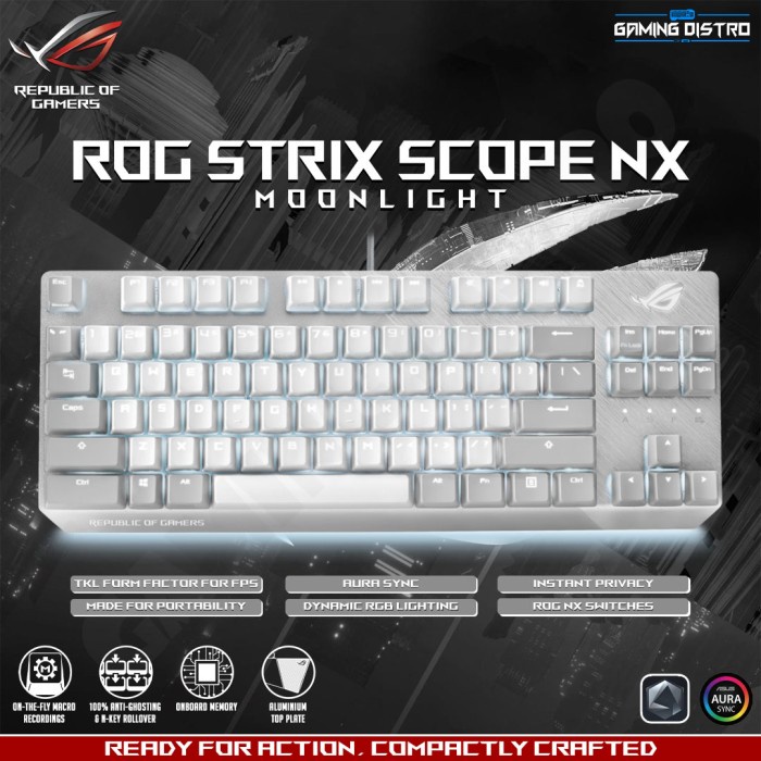Jual ROG - ASUS ROG Strix Scope NX TKL Moonlight White Mechanical ...