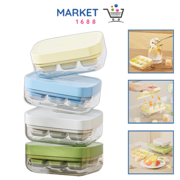 Jual Market1688 6 SEKAT Cetakan Es Batu Cokelat Jelly Mode Tekan Press ...