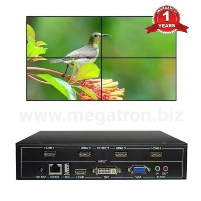 Jual Hdmi Video Wall Controller 2X2 ( Multi-Input: Vga / Dvi / Hdmi / Usb ) | Shopee Indonesia